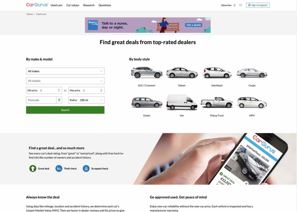 Best UK used car websites for 2025